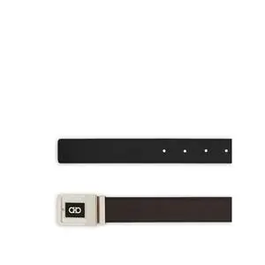 FERRAGAMO Reversible Gancini Buckle Belt - Brown