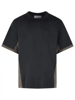 Sacai Navy Cotton T-shirt - Blue