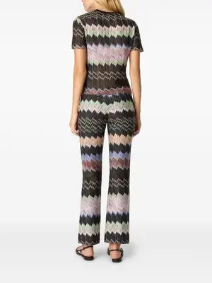 Missoni Zigzag Pattern Metallic Thread Trousers - Multicolor