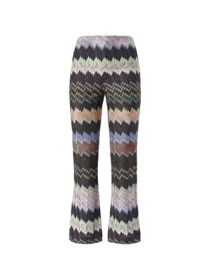 Missoni Zigzag Pattern Metallic Thread Trousers - Multicolor