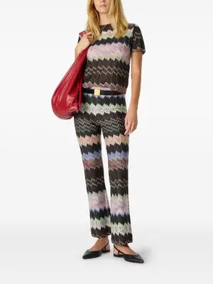 Missoni Zigzag Pattern Metallic Thread Trousers - Multicolor