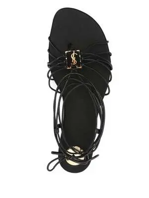 Saint Laurent Babylone Flat Sandals - Multicolor