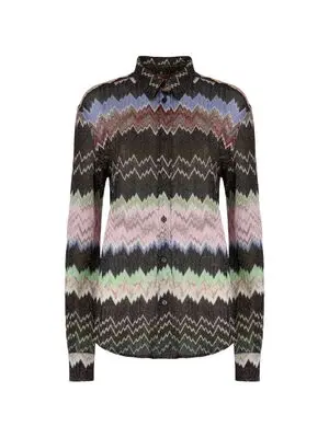 Missoni Zig Zag Patterned Long Sleeve Shirt