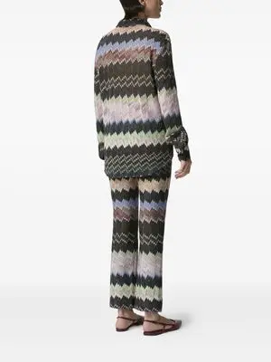 Missoni Zig Zag Patterned Long Sleeve Shirt