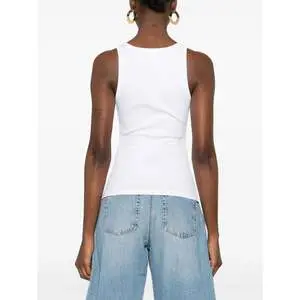 Alaïa Sleeveless Ribbed Knit Tank Top