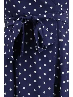 P.a.r.o.s.h Polka-dot Silk Halter Neck Dress
