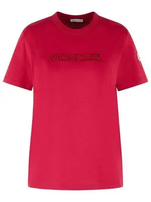 Moncler Cotton T-shirt With Embroidered Logo