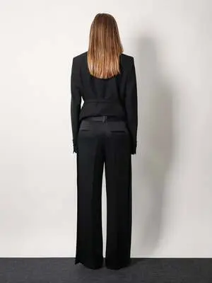 TOTEME Viscose Blend Trousers With Slit Hem