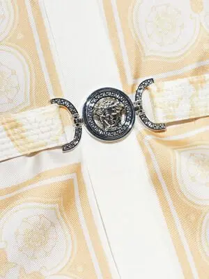 Versace Barocco Print Silk Shirtdress - Multicolor