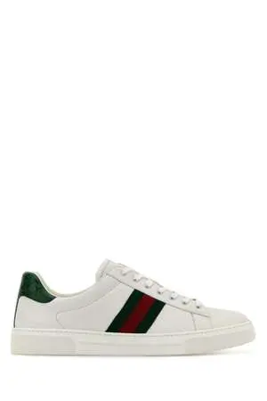Gucci GUCCI Calf Skin Leather Ace Sneakers White