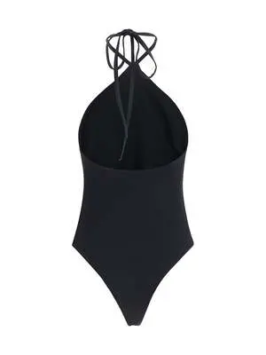 Jacquemus Bastide Halterneck One-piece Swimsuit - Black