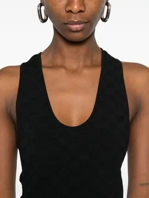 Gucci Monogram Knit Sleeveless Top
