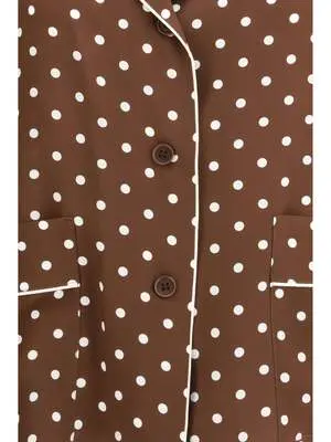 P.a.r.o.s.h Polka-dot Silk Shirt - Brown
