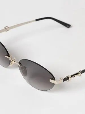 Gucci Oval Rimless Sunglasses - Black