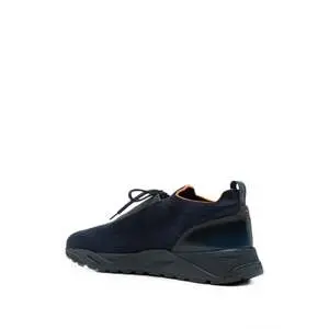 Santoni Calf Leather Low-top Sneakers - Blue