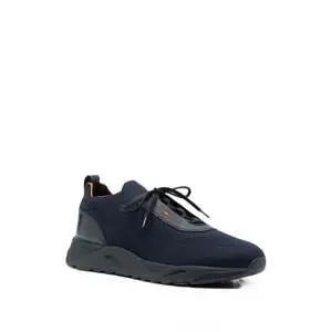 Santoni Calf Leather Low-top Sneakers - Blue