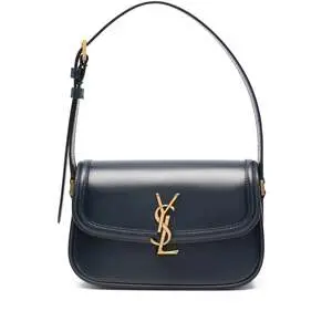 Saint Laurent Calfskin Mini Bag With Gold-tone Hardware - Blue