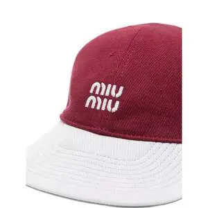 Miu Miu Embroidered Logo Baseball Cap
