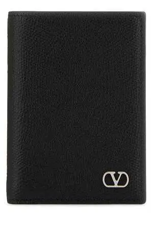 Valentino Garavani Leather Card Holder - Black