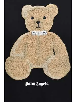 Palm Angels Bear Graphic Crewneck Sweatshirt - Black