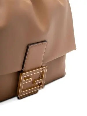 Fendi Mamma Baguette Large Nappa Leather Bag - Brown