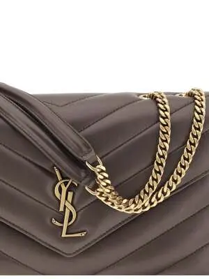 Saint Laurent Loulou Shoulder Bag - Gray