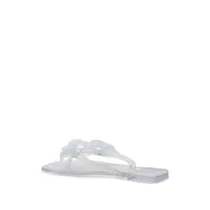 Coperni Translucent Floral Appliqué Flip Flops