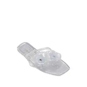 Coperni Translucent Floral Appliqué Flip Flops