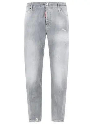 Dsquared2 Grey Cotton Jeans - Gray