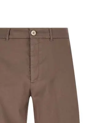 Brunello Cucinelli American Pima Cotton Garbadine Bermuda Shorts - Brown