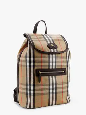 Burberry Coated Canvas Backpack With Front Logo - Cream