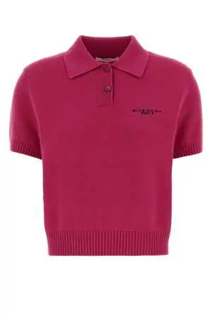 Givenchy Wool Blend Knit Polo Shirt - Pink