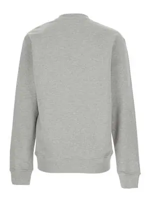 AMI Paris Cotton Crew Neck Sweater With De Coeur Patch