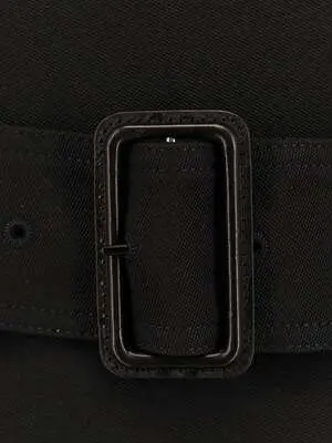 Saint Laurent Double-breasted Wool Coat With Belt