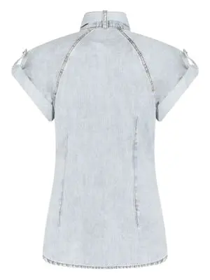 Zimmermann Bow Detail Denim Top - Multicolor