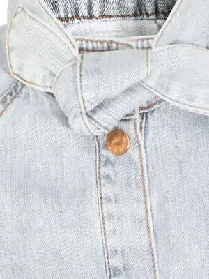 Zimmermann Bow Detail Denim Top - Multicolor