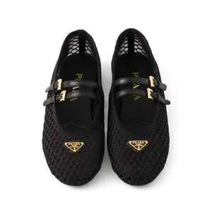 Prada Ballet Flats With Buckle Detailing