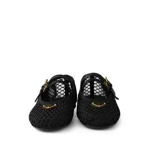 Prada Ballet Flats With Buckle Detailing