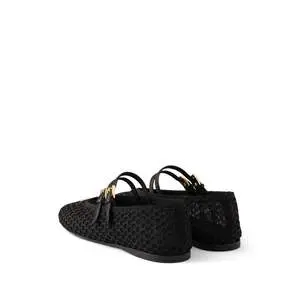 Prada Ballet Flats With Buckle Detailing