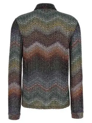 Missoni Sequin Zigzag Pattern Viscose Lamé Shirt - Multicolor