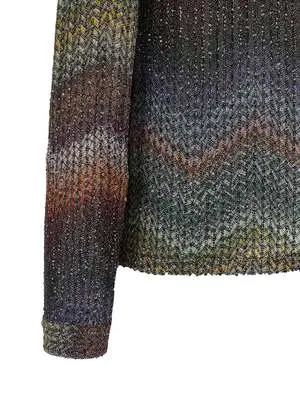Missoni Sequin Zigzag Pattern Viscose Lamé Shirt - Multicolor