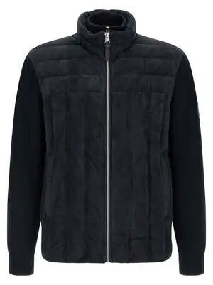 MACKAGE MACKAGE Landen Knitted Virgin Wool Jacket With Suede Front