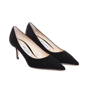 JIMMY CHOO Love Pumps Suede Stiletto Heels - Black
