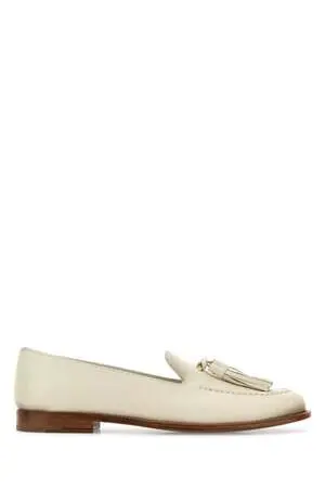 Church's Ivory Leather Loafers - White