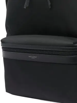 Saint Laurent City Backpack In Econyl®, Smooth Leather And Nylon