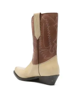 GOLDEN GOOSE Wish Star Leather Boots - Multicolor