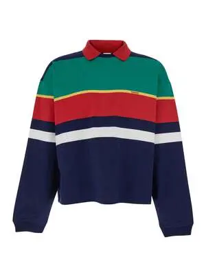 Versace Striped Cotton Sweatshirt - Multicolor