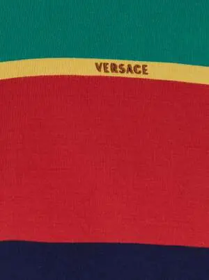 Versace Striped Cotton Sweatshirt - Multicolor