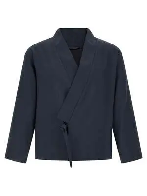 Kenzo Kimono Blazer With Logo Detail - Blue