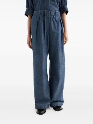 JIL SANDER Cotton Wide-leg Trousers - Multicolor